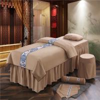 China Modern Style Massage Table Sheet Cover Set Luxury Spa Pure Microfiber 4 Piece Bedding for sale
