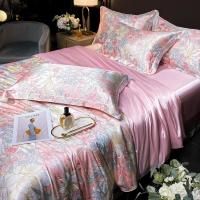 China Diagonal Printing Mulberry Silk Fitted Sheet Set for 100% Silk Bedding in Market for sale