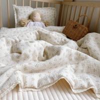 China Super Soft Breathable Floral Muslin Baby Crib Comforter Blanket And Quilt Cotton Lightweight for sale