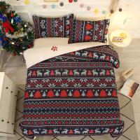 China Custom Fabric Density Winter Festive Bedding Comforter Sets for Home Christmas 4pc Set for sale