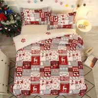 China Custom Fabric Density Winter Festive Bedding Comforter Sets for Home Christmas 4pc Set for sale