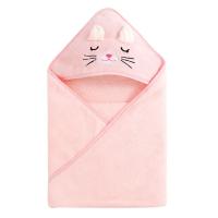 China House Cartoon Design Velvet Hooded Baby Kids Bath Towel with Good Absorption 80*80cm for sale