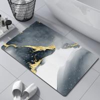 China Fast Water Drying Stone Bath Mat with Customized Color and Absorbent Hard Shower Rug for sale