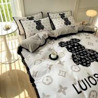 China White Bear Bed Sheet Bedding Set for Hotel Baby Home Made of 100% Polyester Fabric for sale