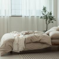 China 100% Washed Cotton Bedding Set Soft Hand Feel Breathable and Durable Linen Like Texture for sale