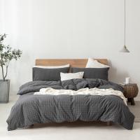 China 100% Washed Cotton Bedding Set Soft Hand Feel Breathable and Durable Linen Like Texture for sale
