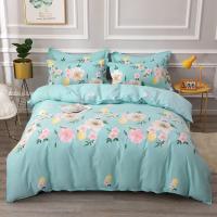 China Customized Color Luxury Bed Sheet Bed Cover for 4pcs Quantity Cotton Bedding Set for sale