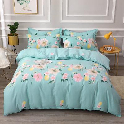 China Customized Color Luxury Bed Sheet Bed Cover for 4pcs Quantity Cotton Bedding Set for sale