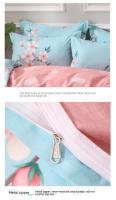 China Customized Color Luxury Bed Sheet Bed Cover for 4pcs Quantity Cotton Bedding Set for sale