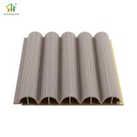 China Wood Grain 3D Embossed Hollow WPC Wall Panel for Indoor Outdoor Wall Application for sale