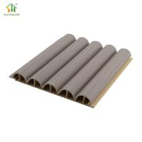 China Wood Grain 3D Embossed Hollow WPC Wall Panel for Indoor Outdoor Wall Application for sale