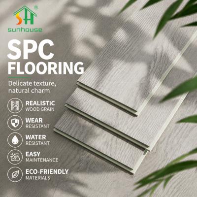 China Waterproof Rigid Core Termite Proof SPC Click Flooring Plank for Interior Exterior Decoration Use for sale