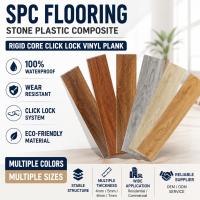 China 4mm Waterproof SPC Vinyl Flooring with Click Lock System and 0.3mm Wear Layer for Residential and Light Commercial Use for sale
