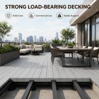 China Solid WPC Decking Installation System Joist Spacing And Expansion Gap Guide for sale