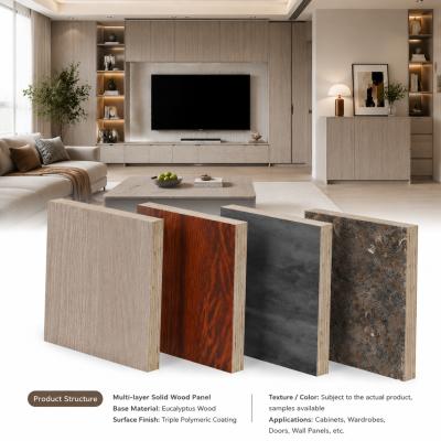China Melamine Faced Plywood Surface Finishes Matte Gloss Textured and Wood Grain for sale