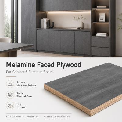 China Melamine Laminated Plywood Clean Cutting Furniture Panel for Cabinet Making Drilling Routing and Edge Banding for sale