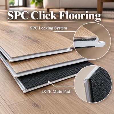 China Commercial SPC Click Flooring Solution for Hotels Offices Retail Stores with Durable Rigid Core Vinyl Plank System for sale