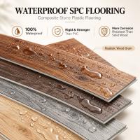 China Commercial SPC Click Flooring with 0.3mm 0.5mm 0.7mm Wear Layer Options for Residential and Heavy Traffic Applications for sale