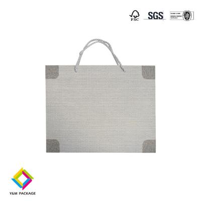 China Custom Printed Kraft Paper Shopping Bags - 200GSM Cardboard with Cotton Rope Handle - Any Size Available for sale