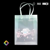 China Custom PVC Transparent Window Paper Gift Bags for Rose Bouquet Packaging 0.2-0.5mm for sale