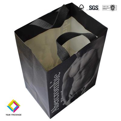 China Custom Printed Paper Shopping Bags with 250GSM Cardboard and Matt Lamination - Multiple Handle Options Available for sale