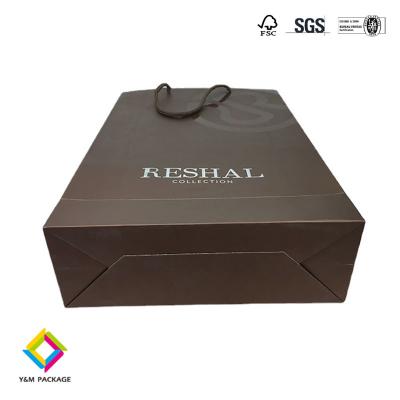 China 250gsm Custom Logo Paper Shopping Bags for Jewelry Packaging with Multiple Handle Options and Professional Printing for sale