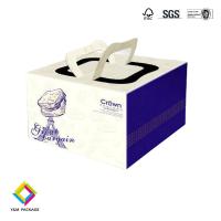 China Custom Printed Self-Locking Bakery Cake Boxes 350gsm Coated Paper with 4-Color Print and Matte Lamination for sale