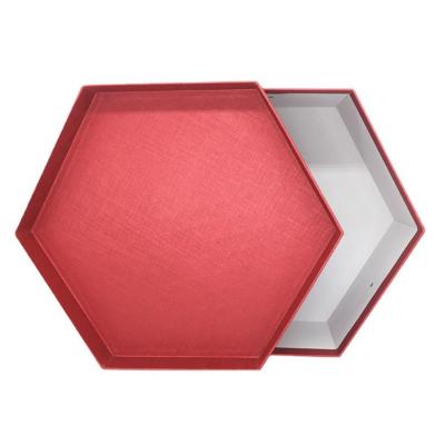China Custom Hexagon Rigid Gift Box 1200gsm CCNB with 4-Color Print & Matte Lamination for Jewelry Packaging for sale