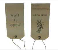 China Custom Brown Kraft Paper Hang Tags for Clothing Labels - Eco-Friendly & Durable in Various Sizes from 28,000 sqm Factory for sale
