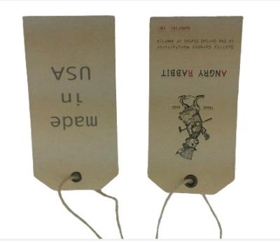 China Custom Brown Kraft Paper Hang Tags for Clothing Labels - Eco-Friendly & Durable in Various Sizes from 28,000 sqm Factory for sale