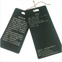 China Double Sided Matte Custom Hang Tag Labels With Cord - Black Cardstock Tags in Custom Sizes 2-20 Days Production for sale
