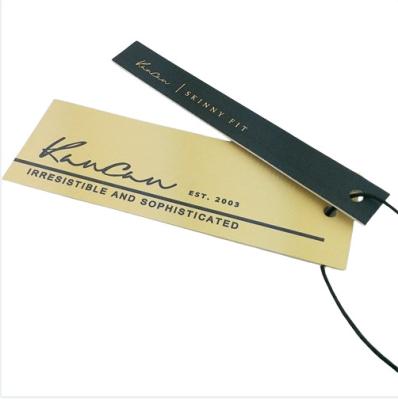 China Custom White Glossy Cardstock Hang Tags with Twine for Retail Items 2x3 for sale
