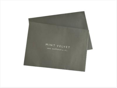 China 5x7 Inch Custom Grey Paper Envelopes with Logo Printing - Premium Quality Tear-Resistant Business Stationery for sale