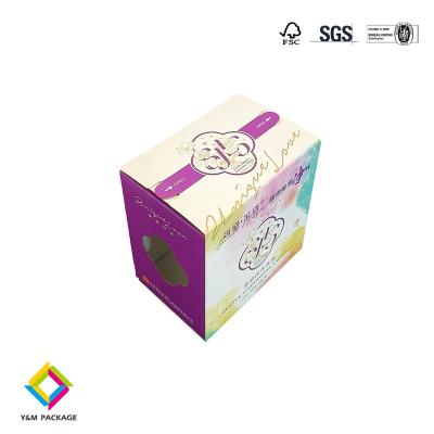 China Custom Luxury Soap Packaging Box with Window - FSC Recycled Cardboard 10pt-28pt Stock, 7-10 Day Production for sale