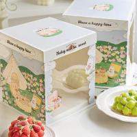 China Customizable Paper Thickness Cake Boxes for Biscuit Protection and Presentation 500 MOQ for sale
