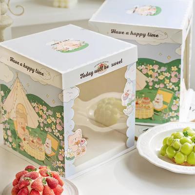 China Customizable Paper Thickness Cake Boxes for Biscuit Protection and Presentation 500 MOQ for sale