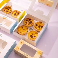 China Custom Cake Packaging Boxes with Matt Lamination Offset Printing for Egg Tart 500 Pcs for sale