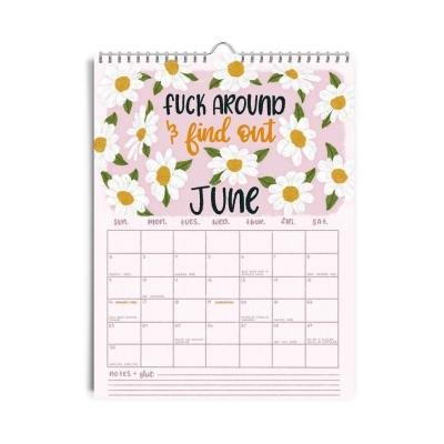 China Customized Personalized Calendar Printing on Paper and Spiral Binding for sale