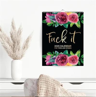 China Custom Wall Calendar 12x12 Inches with 12 Photo Slots and Spiral Binding for Business Branding for sale