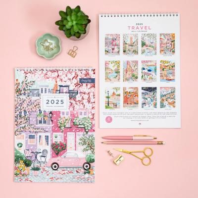China Custom 12x12 Inch Wall Calendar with 12 Photo Slots - Holiday Seasonal Theme for Business Promotions for sale