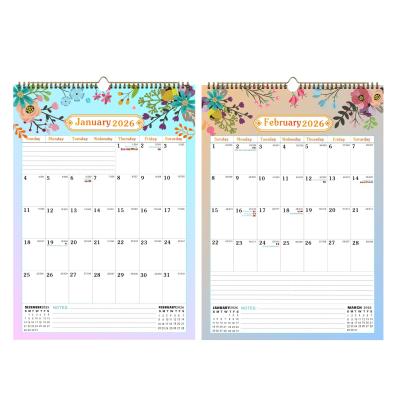 China 12×12 Inch Spiral Bound Custom Wall Calendar with Glossy Paper and 12 Photo Slots for Personalization for sale