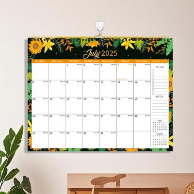 China Custom Wall Calendar 12x12 Inches Monthly View with Major US Holidays Marked Full Color Printing for sale