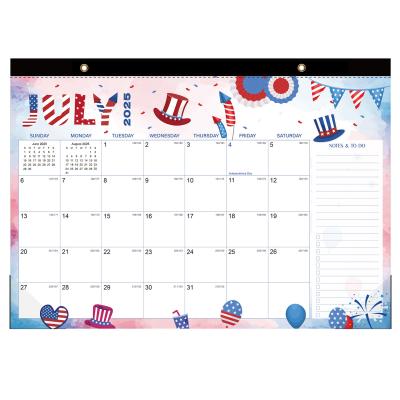 China Custom Monthly View Layout Personalized Calendar Printing on Glossy Paper Type for sale