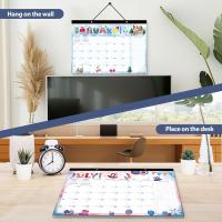 China Custom Wall Calendar 12x12 Inches Glossy Paper Monthly View FSC Certified for sale