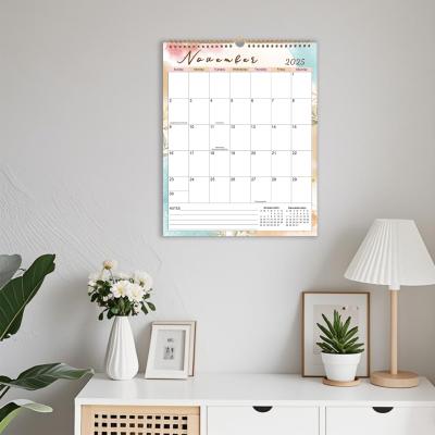 China Customizable Custom Wall Calendar With Monthly View Layout And Spiral Binding for sale