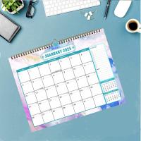 China Custom 12x12 Rectangle Wall Calendar 2025 with Full Color Printing and Major US Holidays for sale