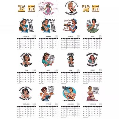 China Custom 12x12 Wall Calendar 2025 Spiral Binding Holiday Seasonal Theme Full Color 12 Photos for sale