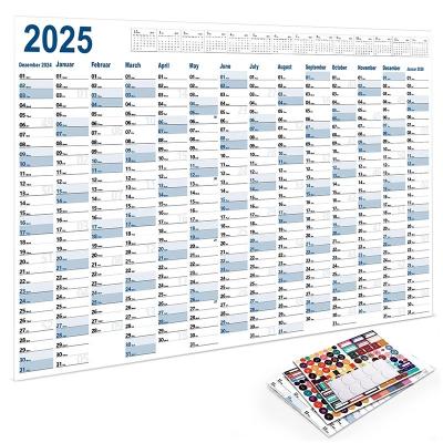 China Custom Wall Calendar 12x12 Inches Monthly View Glossy Paper FSC Certified for sale