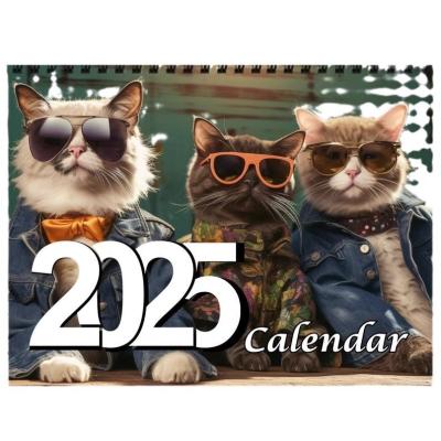 China Custom 12x12 Inch Wall Calendar 2025 with 12 Photos Spiral Bound FSC Certified for sale