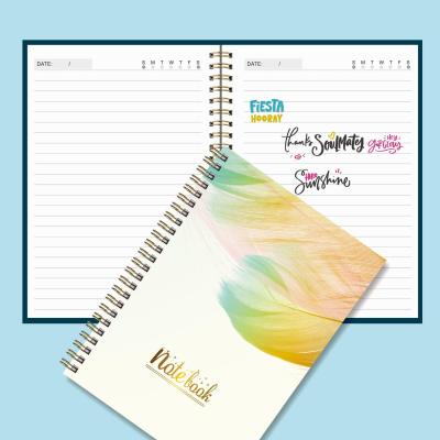 China Customizable A5 Spiral Hardcover Notebook with Logo Printing for Business and Academic Use for sale
